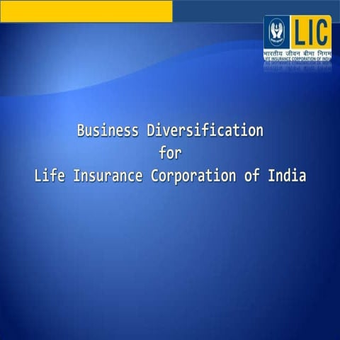 Business Diversification for LIC | PPTX