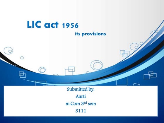Life insurance corporation (lic) | PPTX | Life Insurance | Insurance