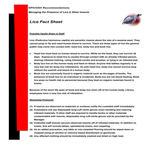 Lice Fact Sheet | PDF