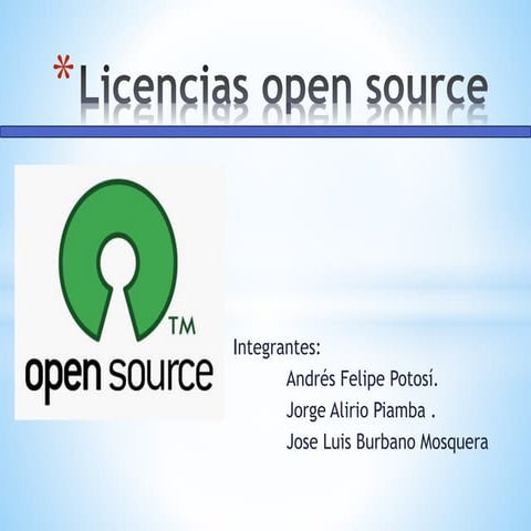 Licencias open source | PPTX
