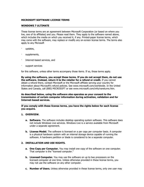 Windows installer 3.1 eula | PDF