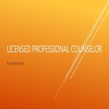 Licensed professional counselor | PPT