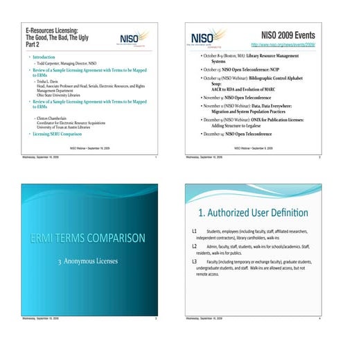 Davis and Chamberlain, "E-Resources Licensing: The Good, The Bad, The ...