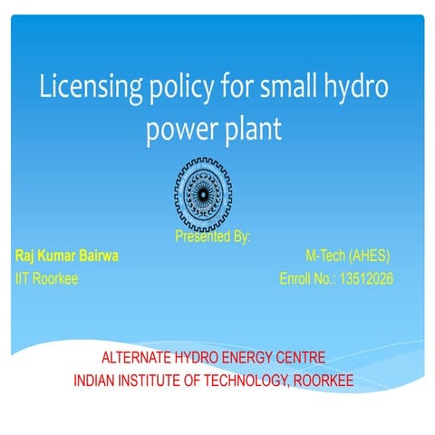 Intake works at diversion | PPT