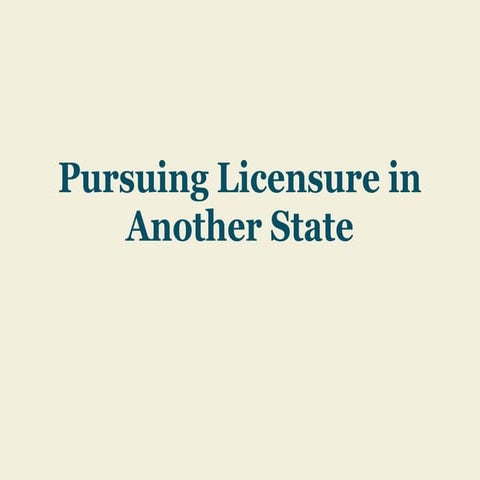 Licensure forum | PPT