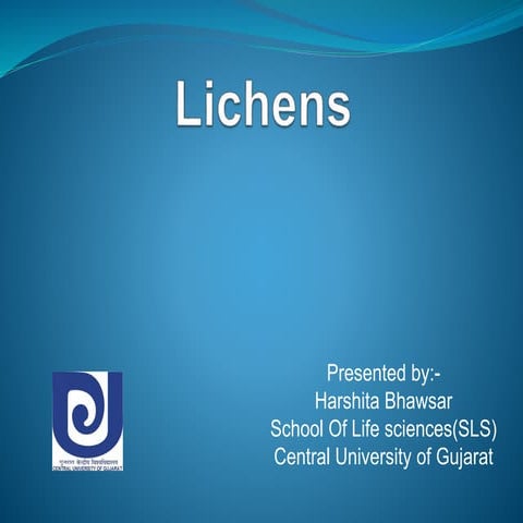 basics of Lichens | PPTX