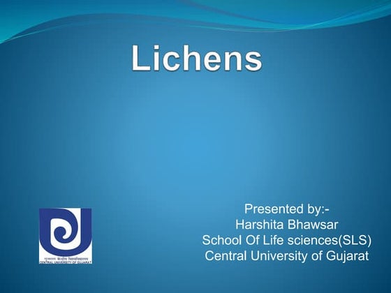 Structure and Classification of Lichen.pptx | Geography | Science