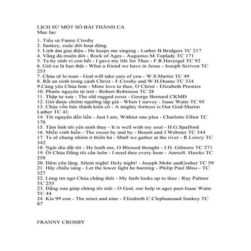 Lich su mot so bai thanh ca | PDF