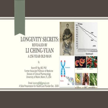 Longevity secrets revealed by a 256 year old man | PDF