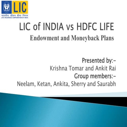 Lic of india vs hdfc life | PPTX