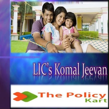 LIC’s komal jeevan | PPTX | Life Insurance | Insurance