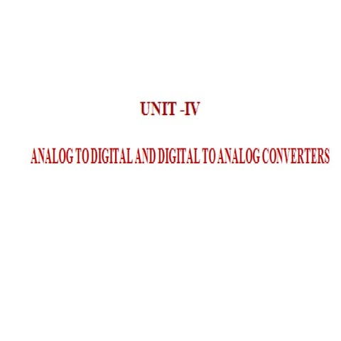 LIC Unit 4 Analog to Digital conveters.pptx