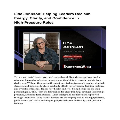 Lida Johnson_ Helping Leaders Reclaim Energy, Clarity, and Confidence ...