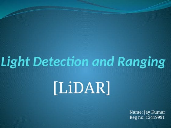 Lidar final ppt | PPTX | Geography | Science