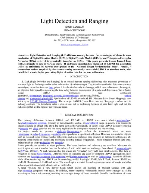 Lidar final ppt | PPTX