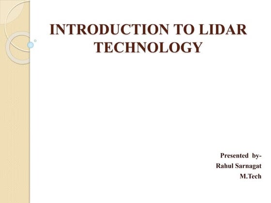 Lidar scanner | PPT