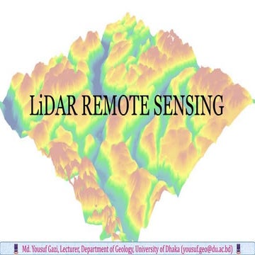 Lidar remote sensing md. yousuf gazi | PDF