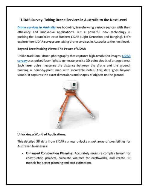 LiDAR Technology | LiDAR systems | PDF