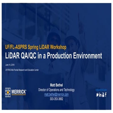 LiDAR QA/QC in a Production Environment | PPT