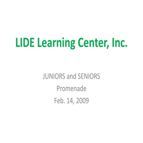 Lide Learning Center, Inc | PPTX