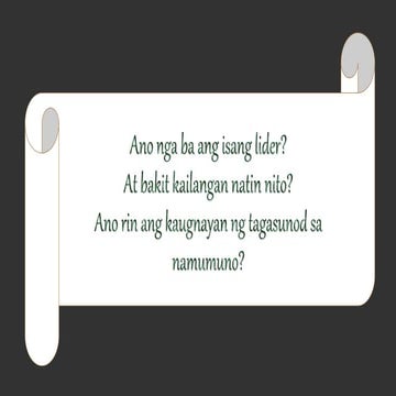 LEADERSHIP TRAINING MODULE TAGALOG VERSION | PPTX