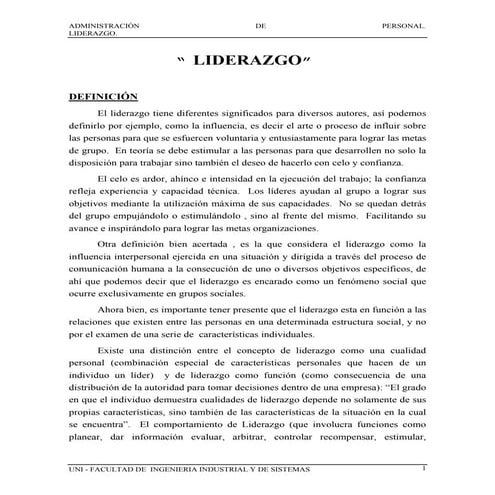 Tipos de liderazgo EP | PPTX