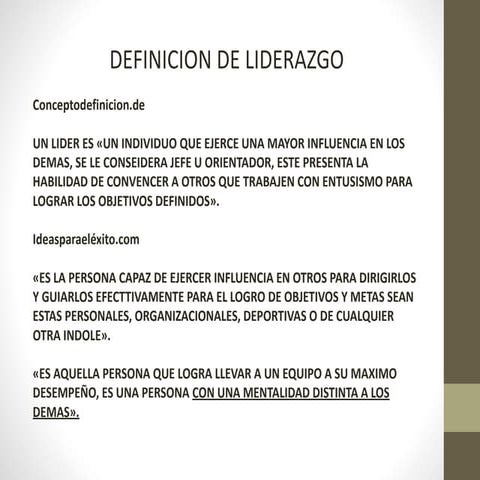 DEFINICIÓN DE LIDERAZGO, diferencia entre líder y jefe .pdf