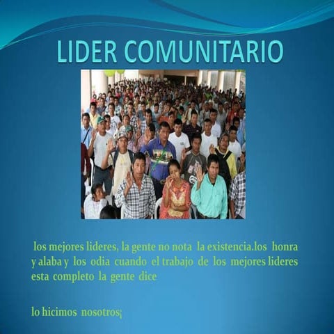 Lider comunitario | PPTX