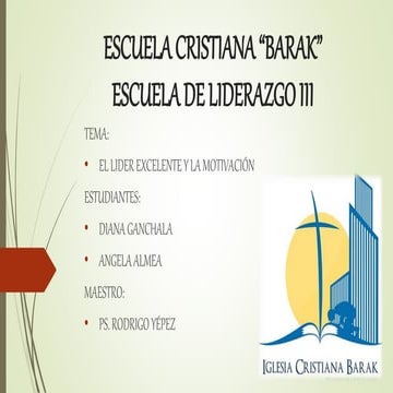 Lider excelente y motivación | PPTX