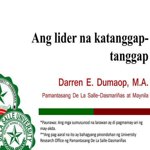 Lider na katanggap tanggap | PPTX