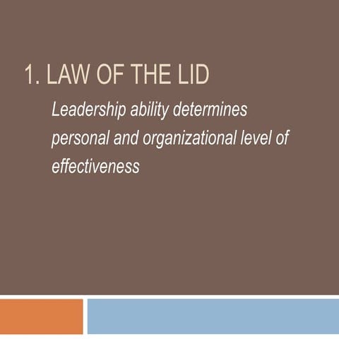 The Law of the Lid | PPTX