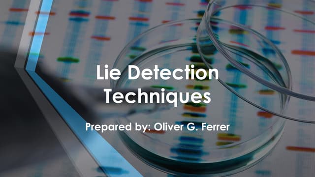 Polygraph : A Lie Detector Test | PPTX