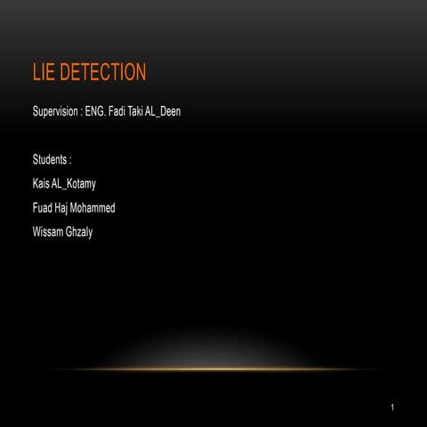 Lie Detection | PPTX
