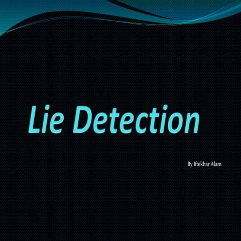 Lie detector | PPTX