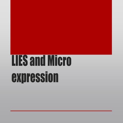 Micro expressions2 | PPTX