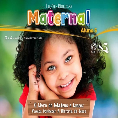 Lições Bíblicas Maternal 1 - 1 trimestre 2025 (Aluno) O Livro de Mateus ...