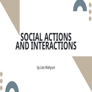 Social Action and Interaction for Sociology | PPT