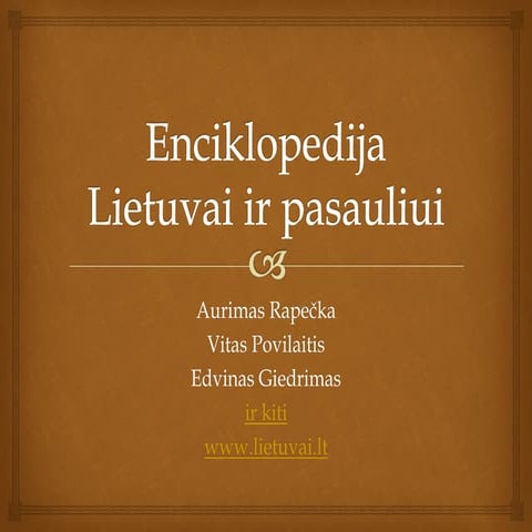 Enciklopedija Lietuvai lt | PDF