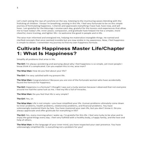 Cultivating Happiness: Master Life download | PDF