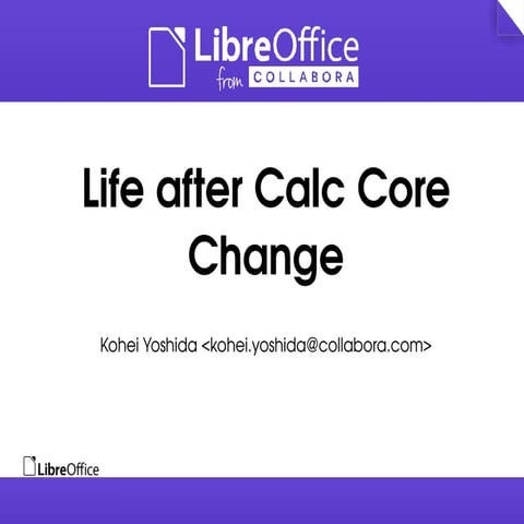 Life after Calc core change | ODP