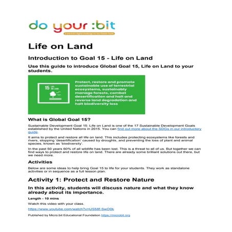 Sdg 15 presentation | PDF