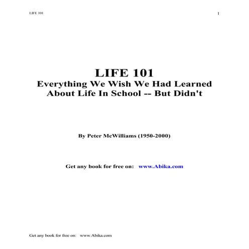 Life 101 | PDF
