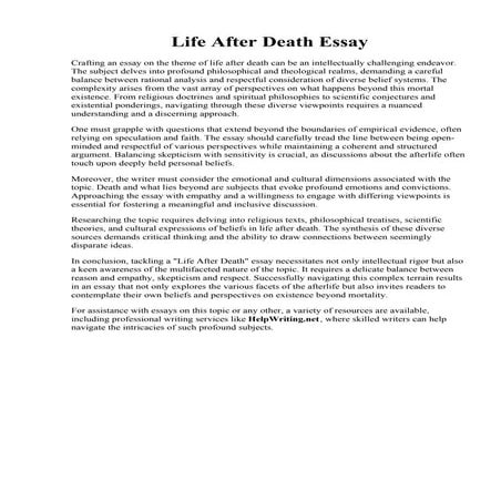 Life After Death Essay.pdf