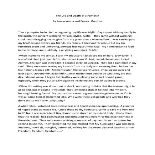 Life and death of a pumpkin script | PDF