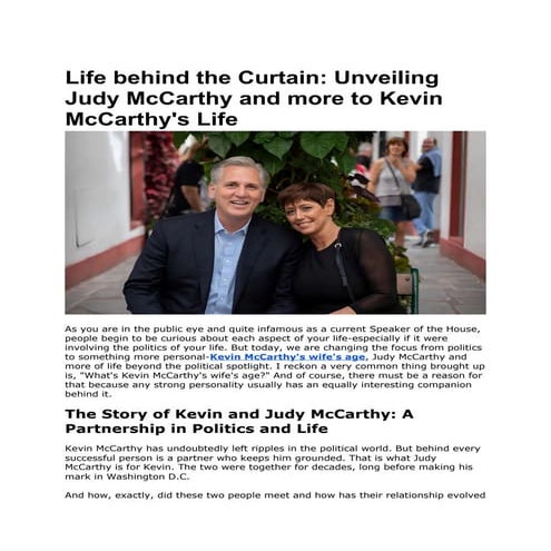 Life behind the Curtain_ Unveiling Judy McCarthy and more to Kevin ...