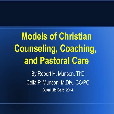 Models of Pastoral Care and Counseling | PPT