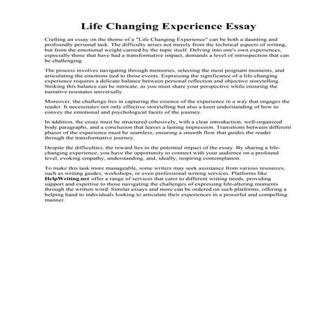 Life Changing Experience Essay.pdf