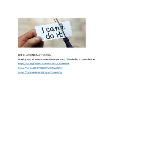 LIFE CHANGING MOTIVATION | PDF