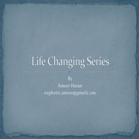 Life changing series, personality | PPSX