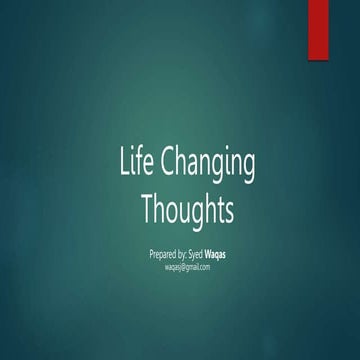 The most inspiring and life changing thoughts | PPT